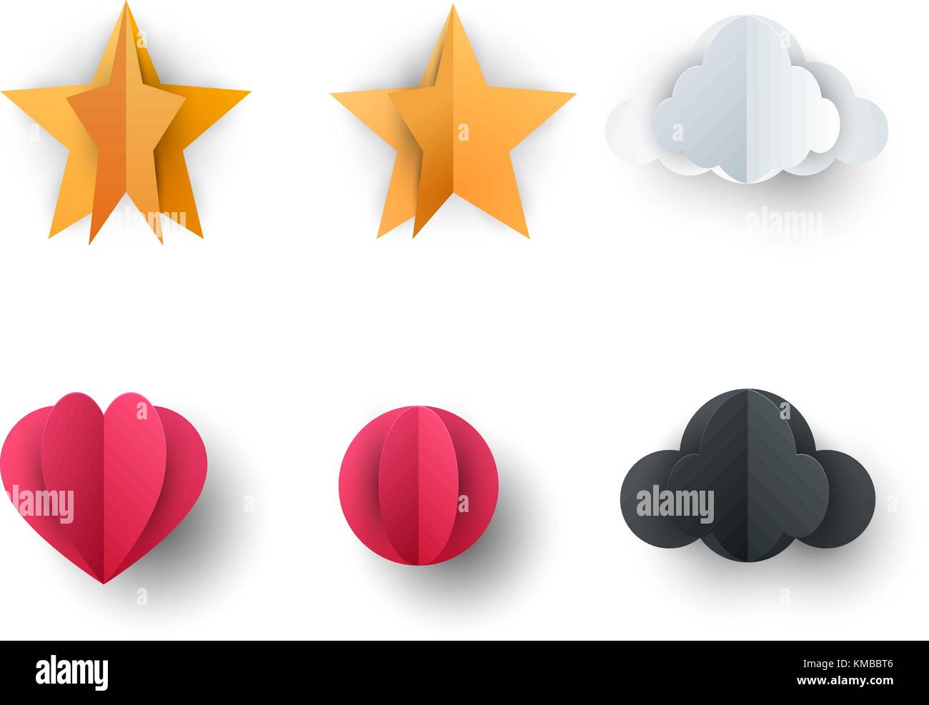 Origami paper stars Stock Vector Images - Alamy