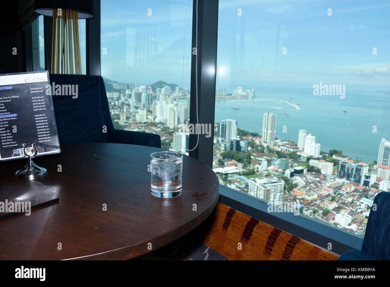 View of the harbour of George Town from the 66th Floor of the Komtar ...