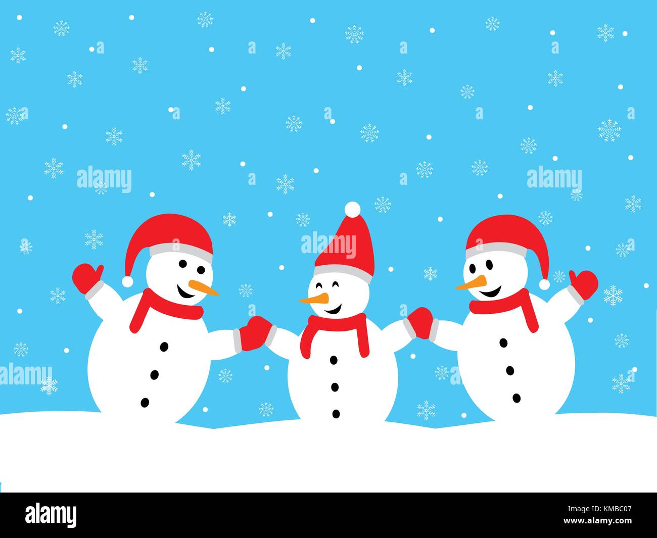 Three Snowman playing around Stock Vector Image & Art - Alamy