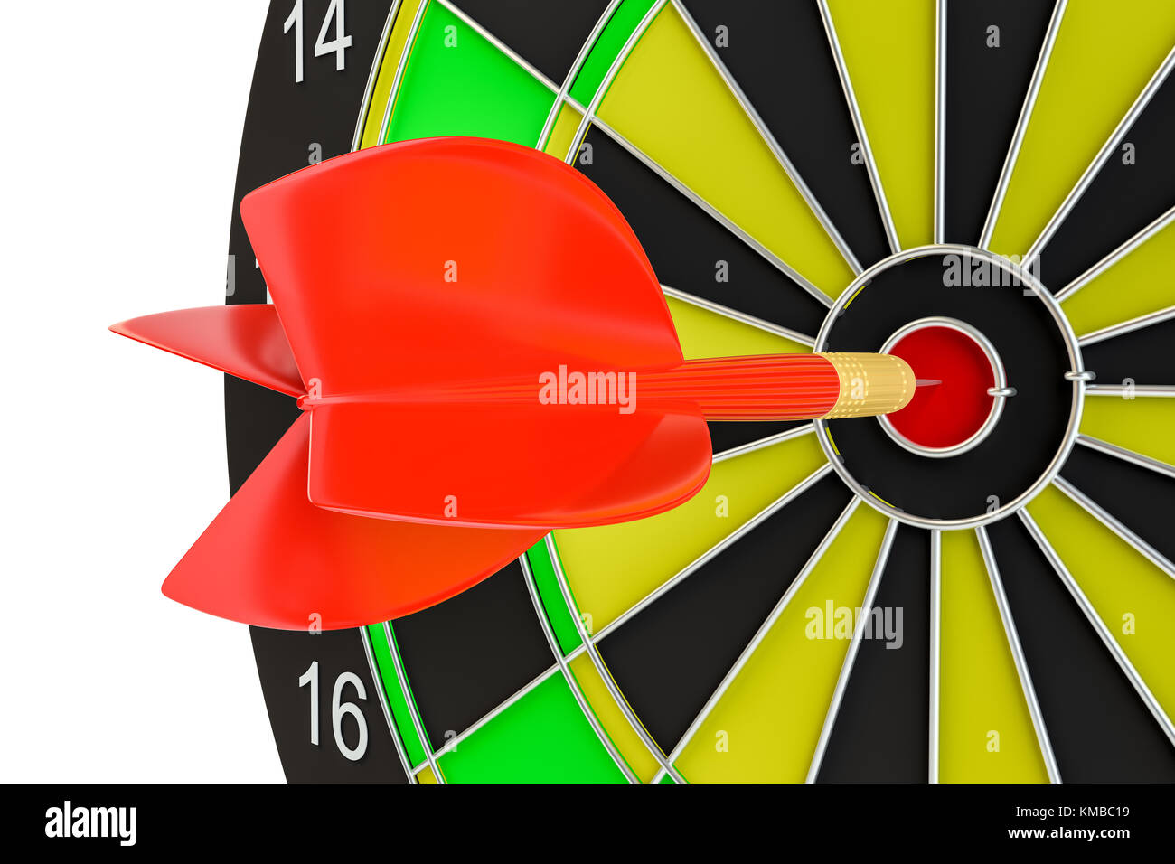 Dart board with arrow, isolated Stock Photo - Alamy