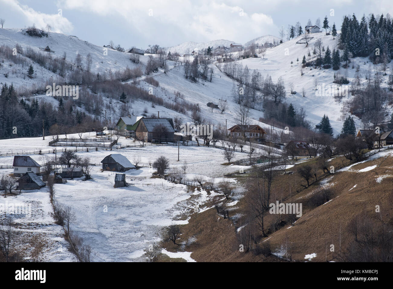 Romanian countryside landscape in winter Stock Photo - Alamy