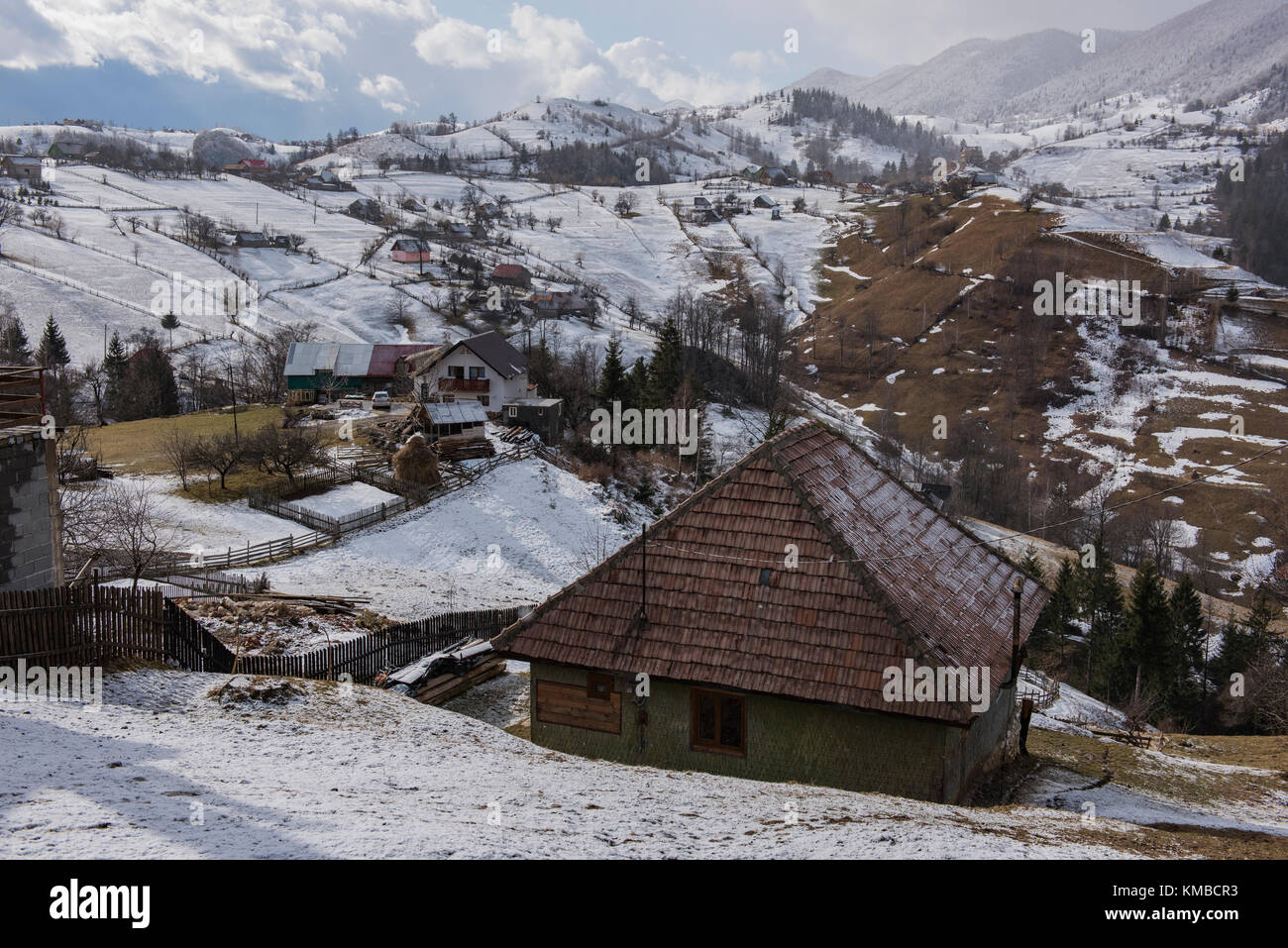 Romanian countryside landscape in winter Stock Photo - Alamy