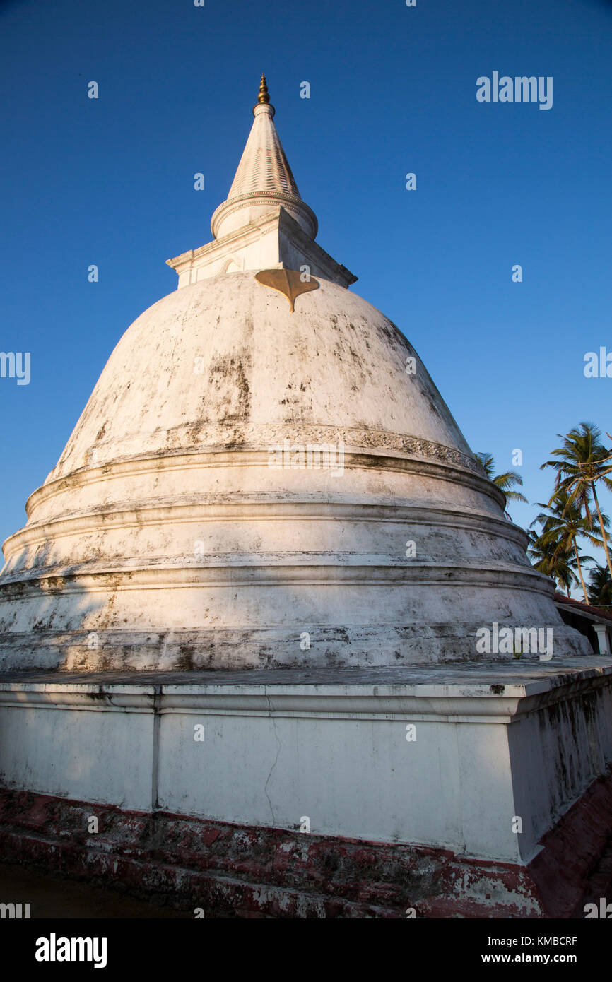 White stupa dome of Buddhist temple at Mirissa, Sri Lanka, Asia Stock ...