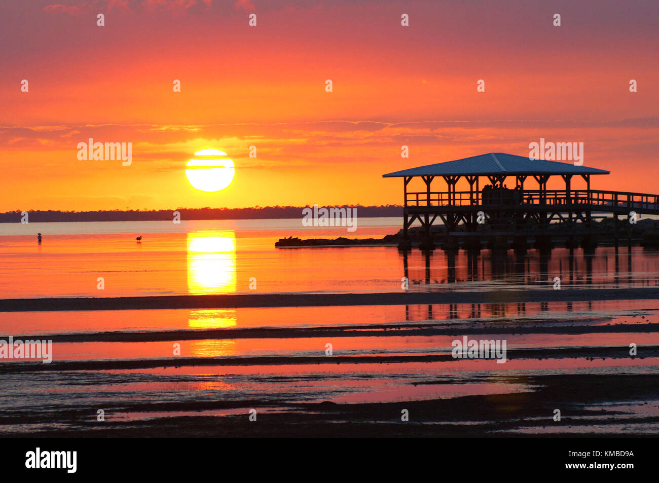 Sunset on St. Joseph Bay Stock Photo - Alamy