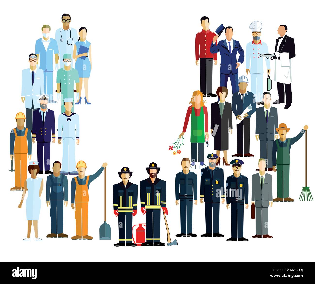 Employees vector vectors hi-res stock photography and images - Alamy