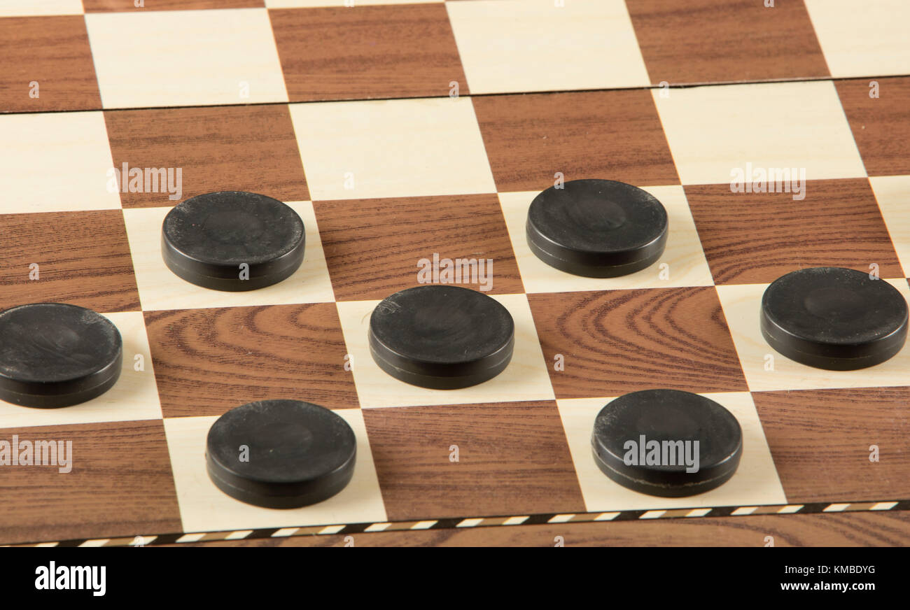 checkerboard with checkers. game concept.board game.hobby.checkers on ...