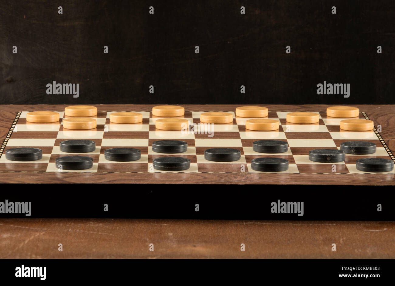 checkerboard with checkers. game concept.board game.hobby.checkers on ...