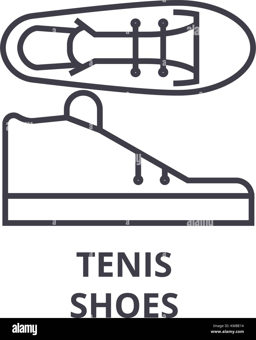 tenis shoes line icon, outline sign, linear symbol, vector, flat ...