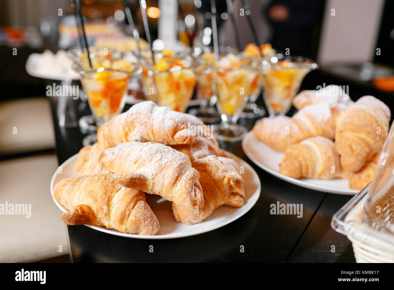 Fresh pastry, crispy morning croissants, hotel breakfast buffet ...