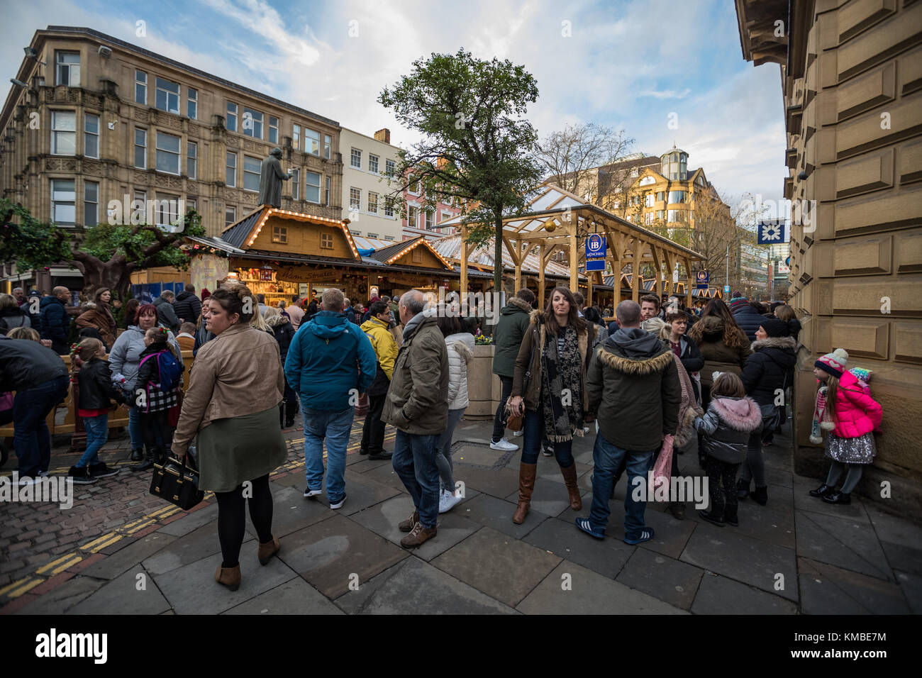 Shoppers And Revellers At Manchester Christmas Markets Around The City ...