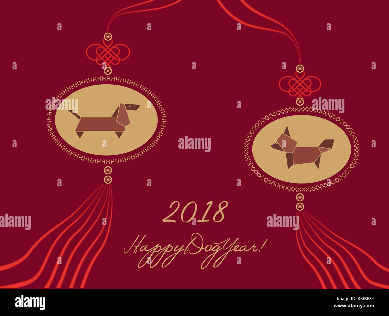 Lucky dog china Stock Vector Images - Alamy