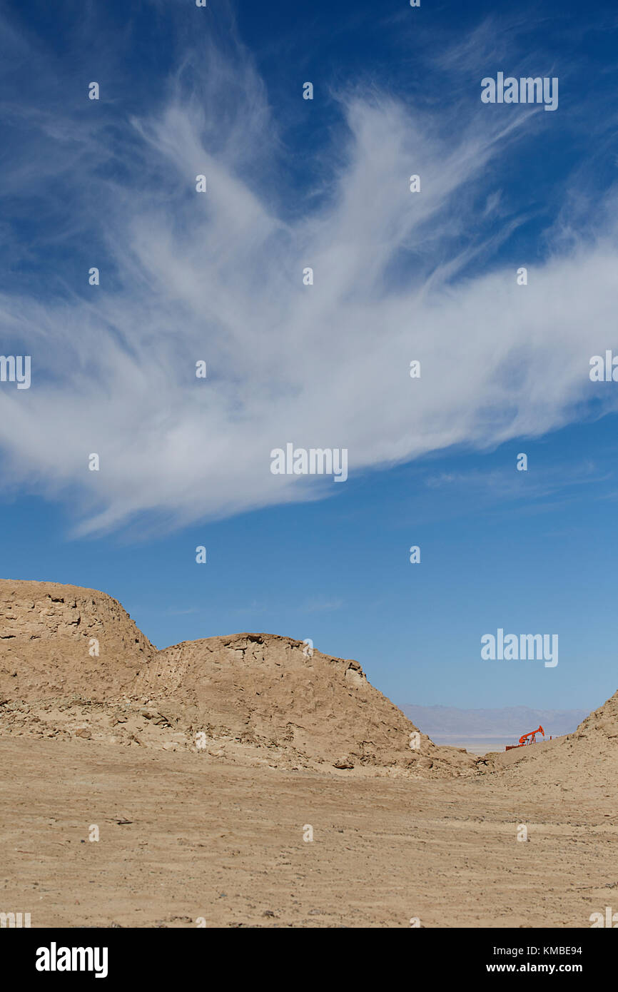 Desolate and desert landscape of the Yardan, in Altun-China Stock Photo ...