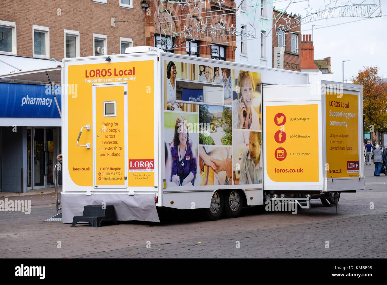 loros charity vehicle display in loughborough town centre Stock Photo ...
