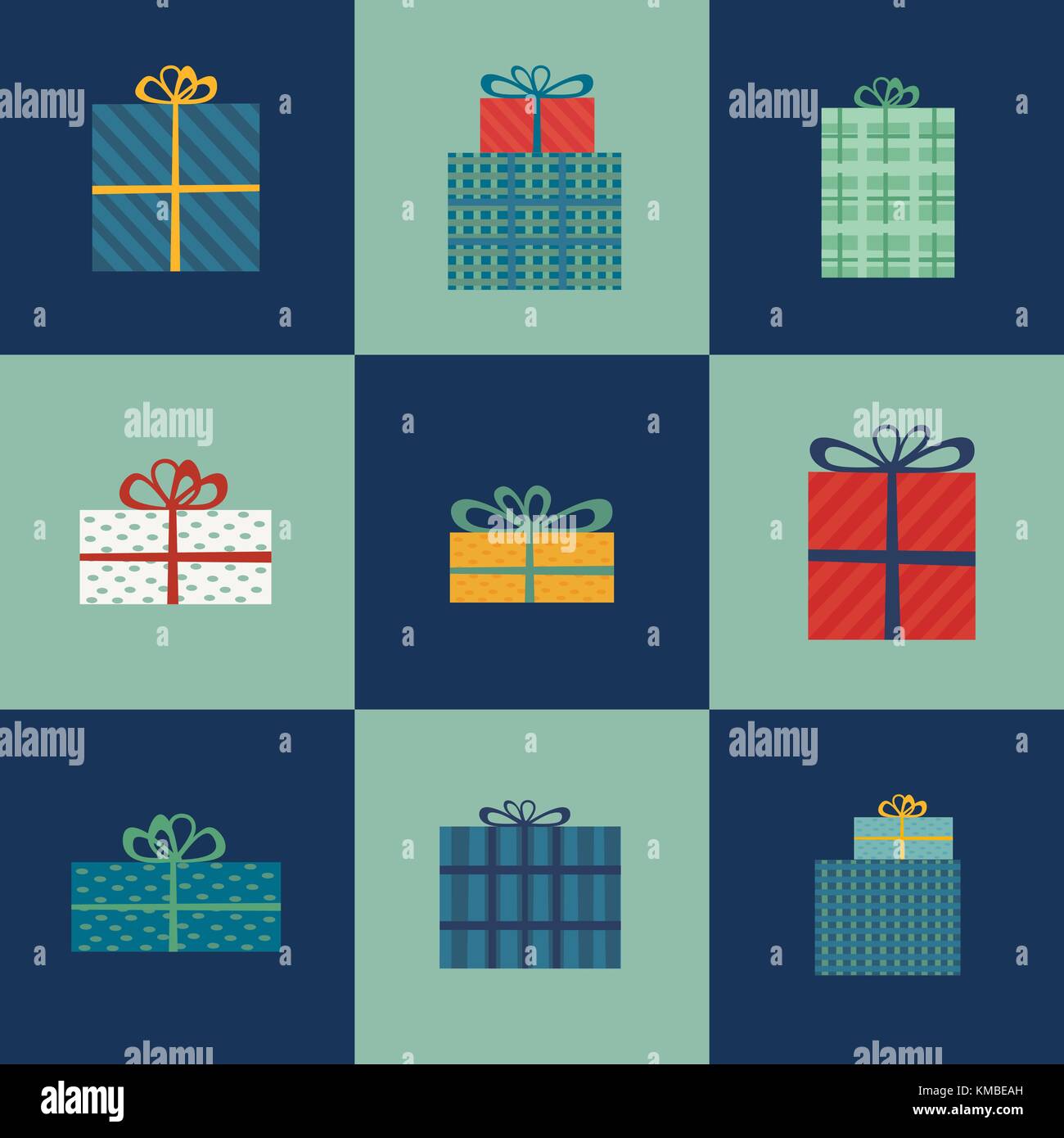 Gift boxes decorated red Stock Vector Images - Alamy