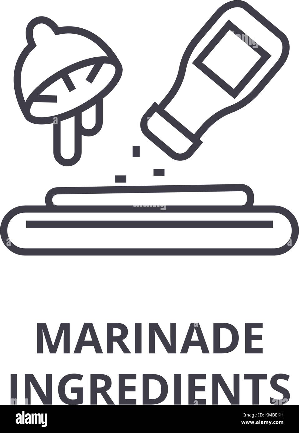marinade ingredients line icon, outline sign, linear symbol, vector ...