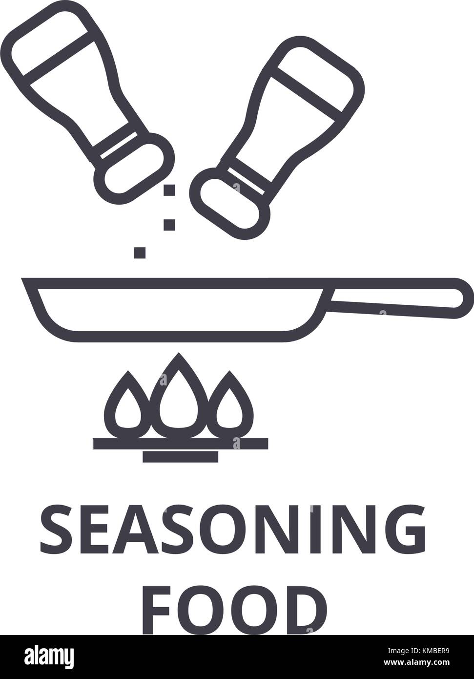 seasoning food line icon, outline sign, linear symbol, vector, flat ...