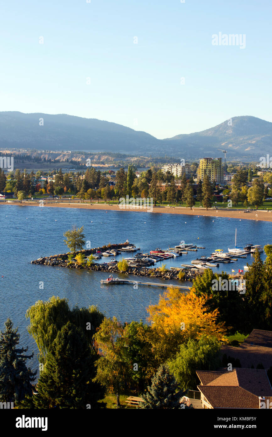 View of Skaha Lake and Skaha Beach located in the Okanagan Valley in ...
