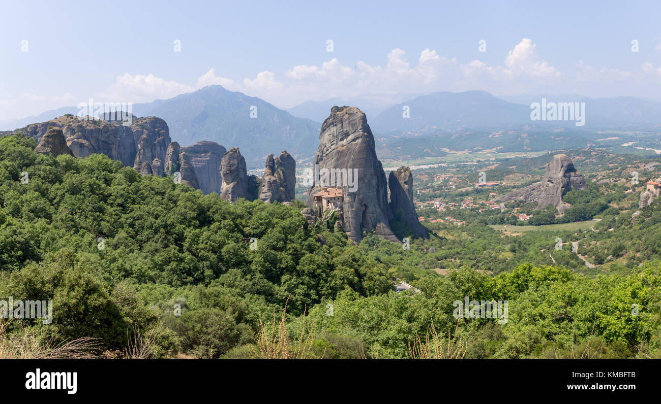 Meteora panoramic view, Greece Stock Photo - Alamy