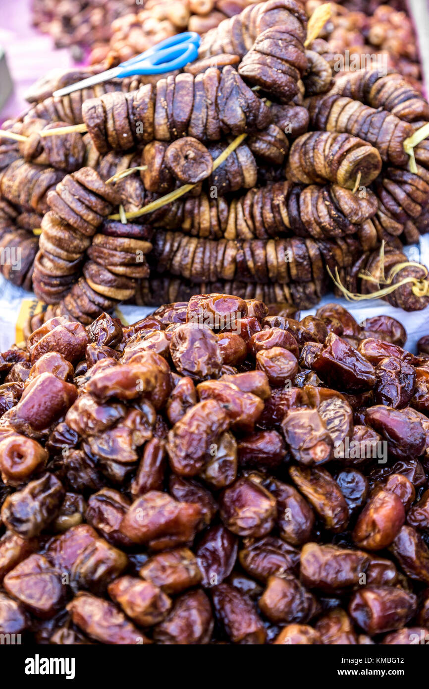 Bunches of dried dactyls on a market Stock Photo - Alamy