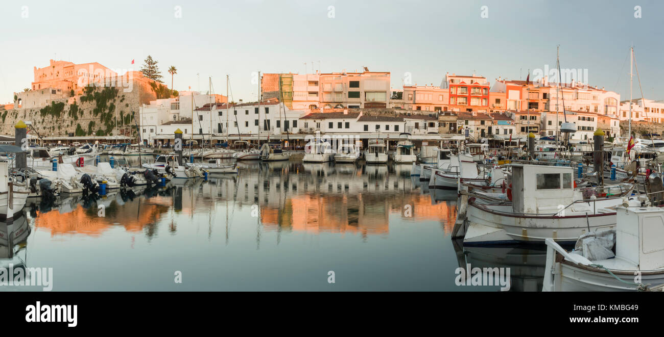 Ciutadella marina at sunset, Menorca Stock Photo - Alamy