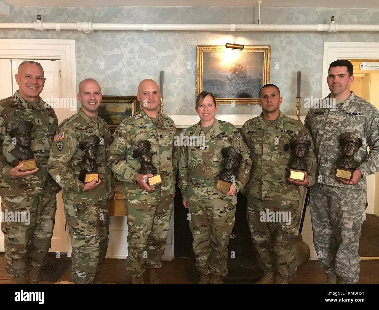 Six officers of the Massachusetts Army National Guard gathered in ...