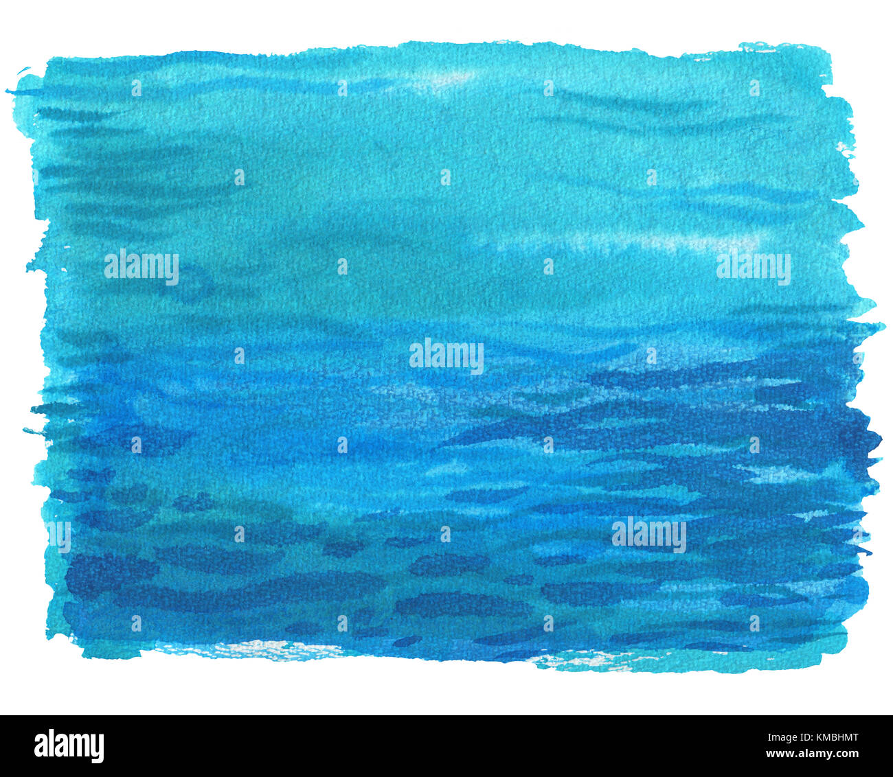Ocean watercolor hand painting illustration Stock Photo - Alamy