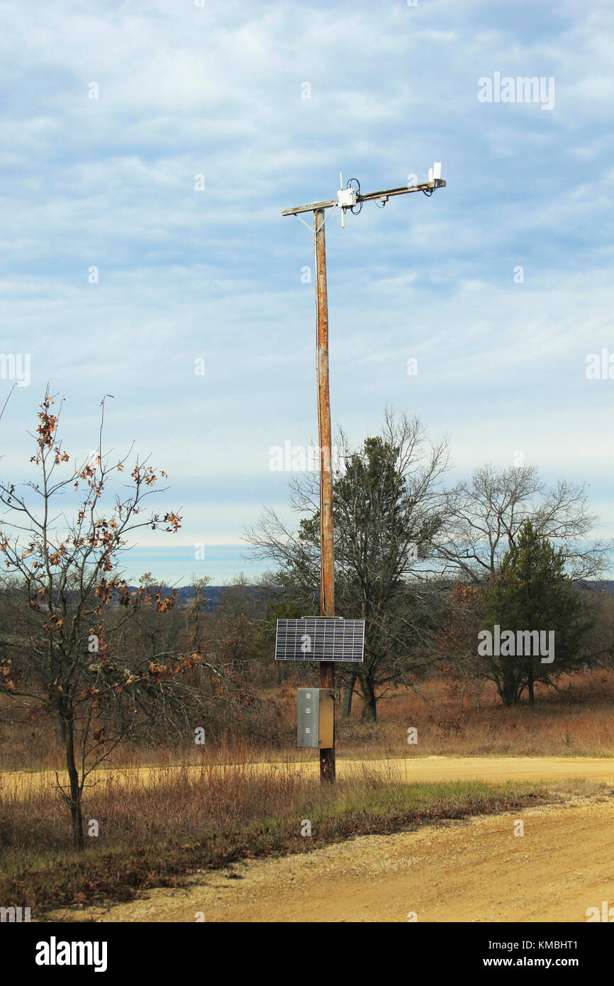 A training area powered by solar energy is shown Nov. 28, 2017, on ...