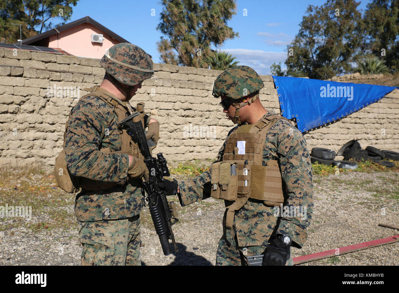 A range safety officer assigned to Special Purpose Marine Air-Ground ...