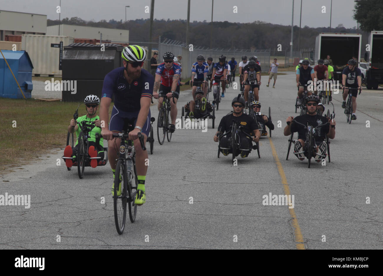 U.S. Army Soldiers practice for the cycling event for the Atlantic ...
