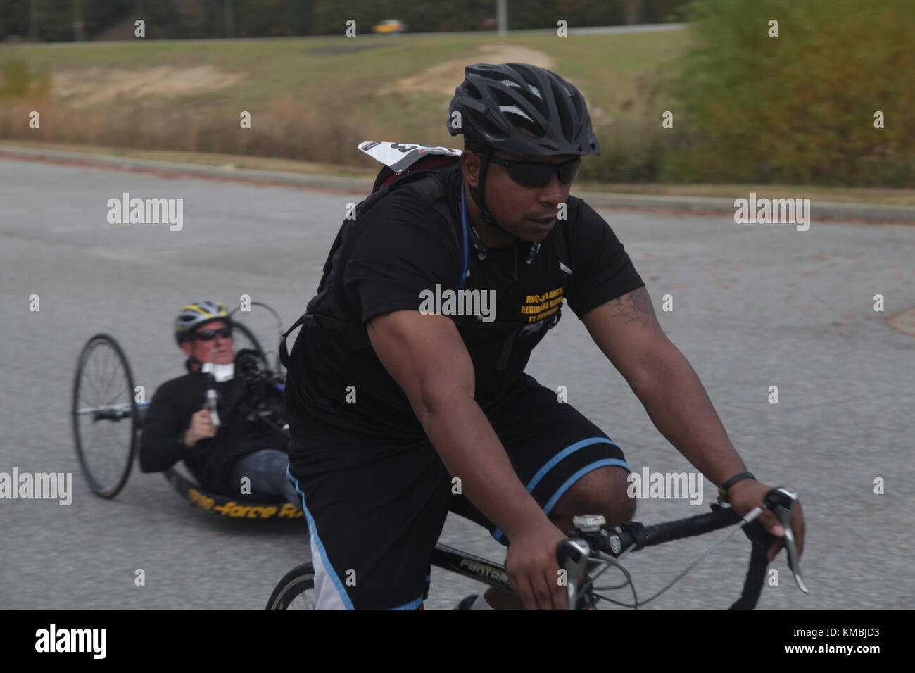 U.S. Army Soldiers practice for the cycling event for the Atlantic ...