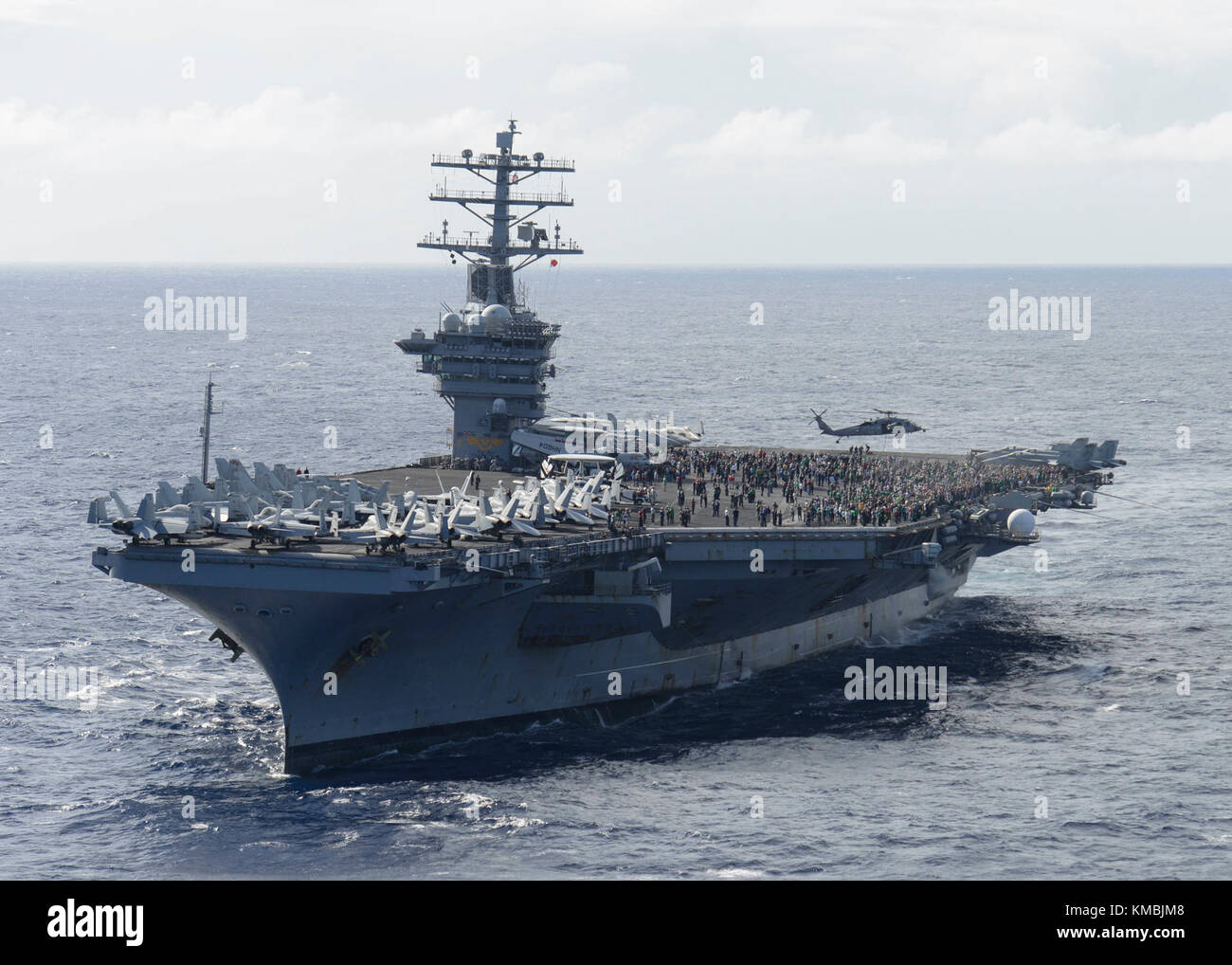 PACIFIC OCEAN (Nov. 30, 2017) U.S. Navy Sailors demonstrate fast roping ...