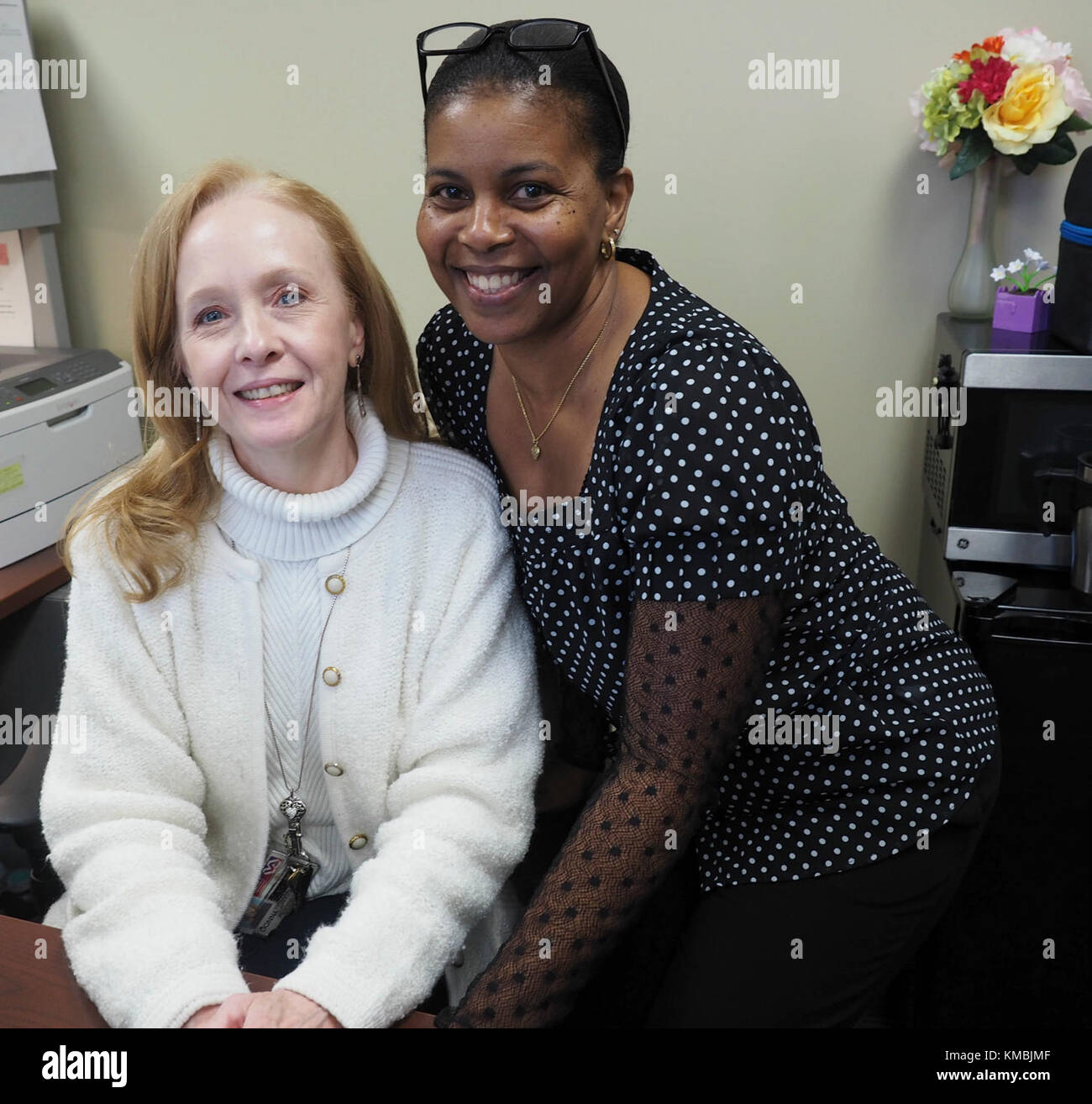 Donna Owings (left) takes time to strike a pose with Kitty Ford at the ...