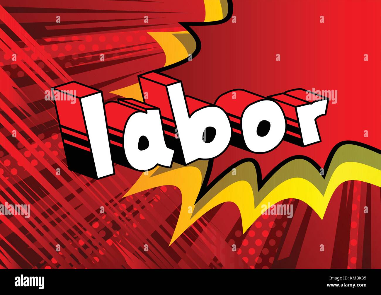 Labor - Comic book style word on abstract background Stock Vector Image ...