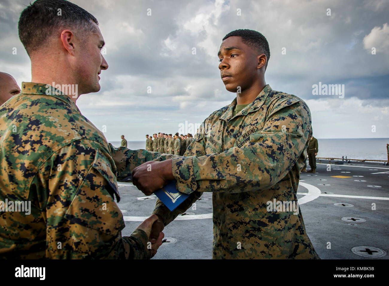 U.S. Marine Corps Cpl. Ashanti A. Rumph, right, an armor Marine with ...