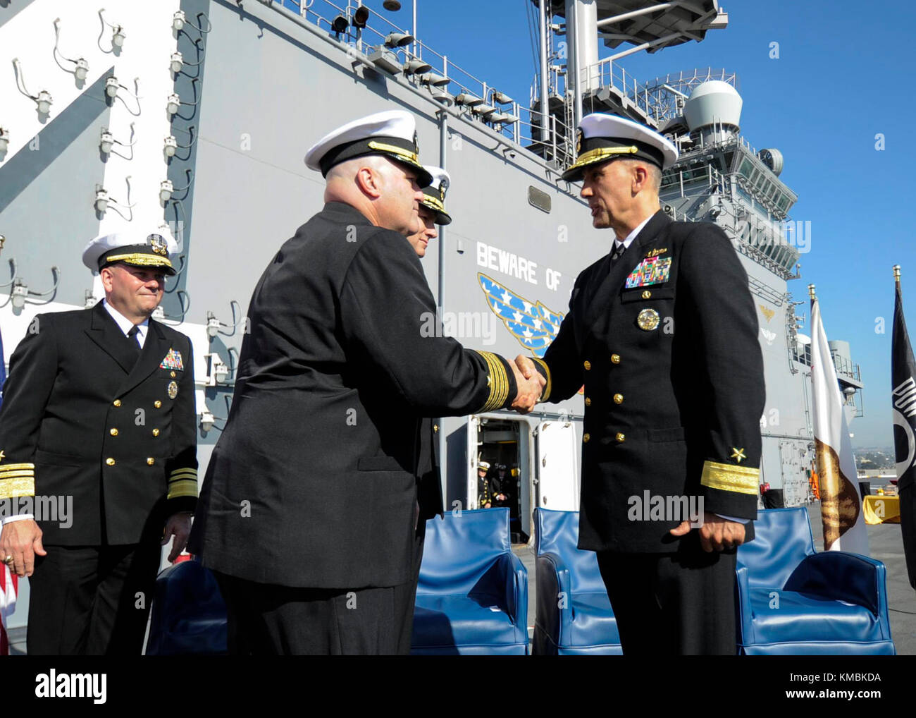 Capt. Brad Arthur, the new commodore of Amphibious Squadron 5 (CPR 5 ...