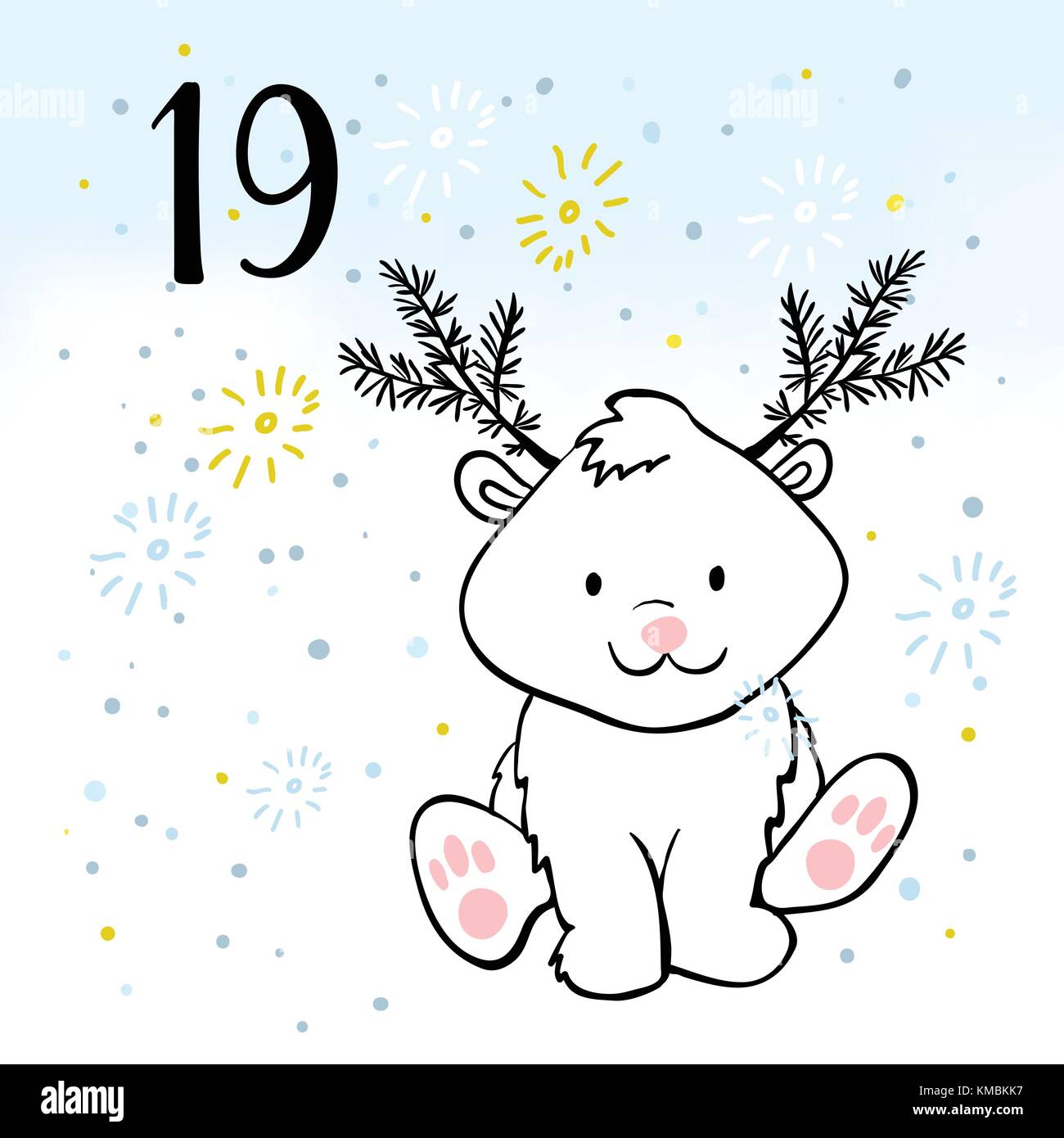 Happy christmas advent calendar Stock Vector Images - Alamy