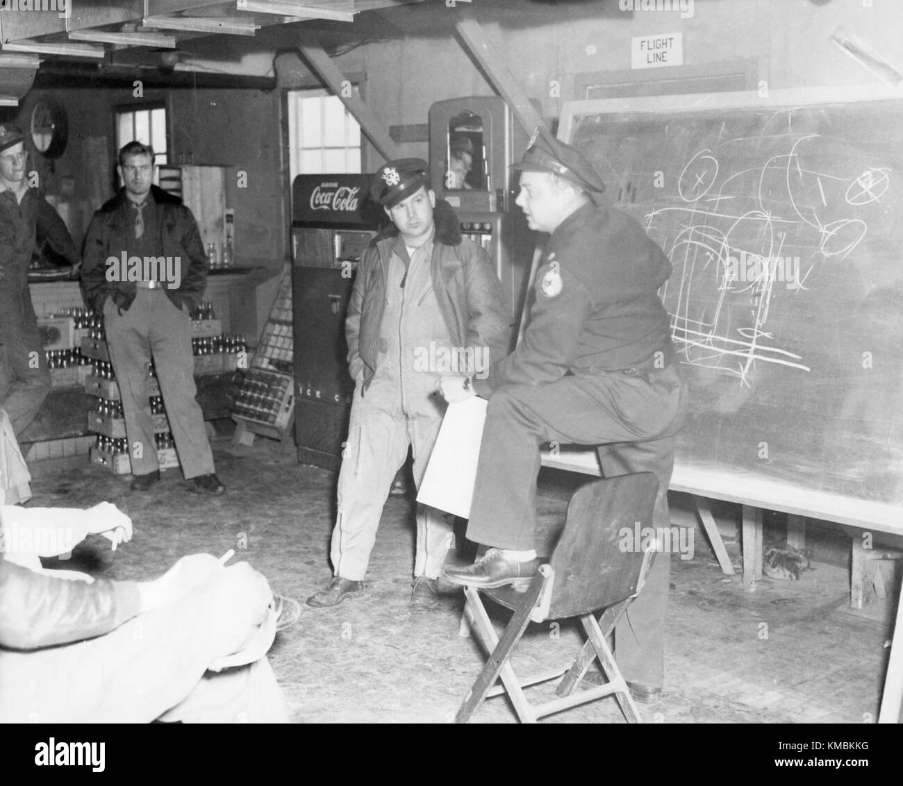 From left to right Airmen Don Coleman, Dan Oxley, Maj. Donald Jones ...