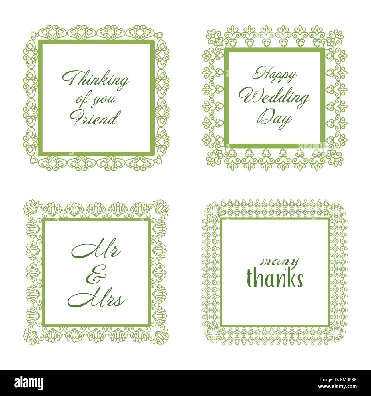 Elegant Lace Border Frames laser cut Picture Frames Stock Vector Image ...