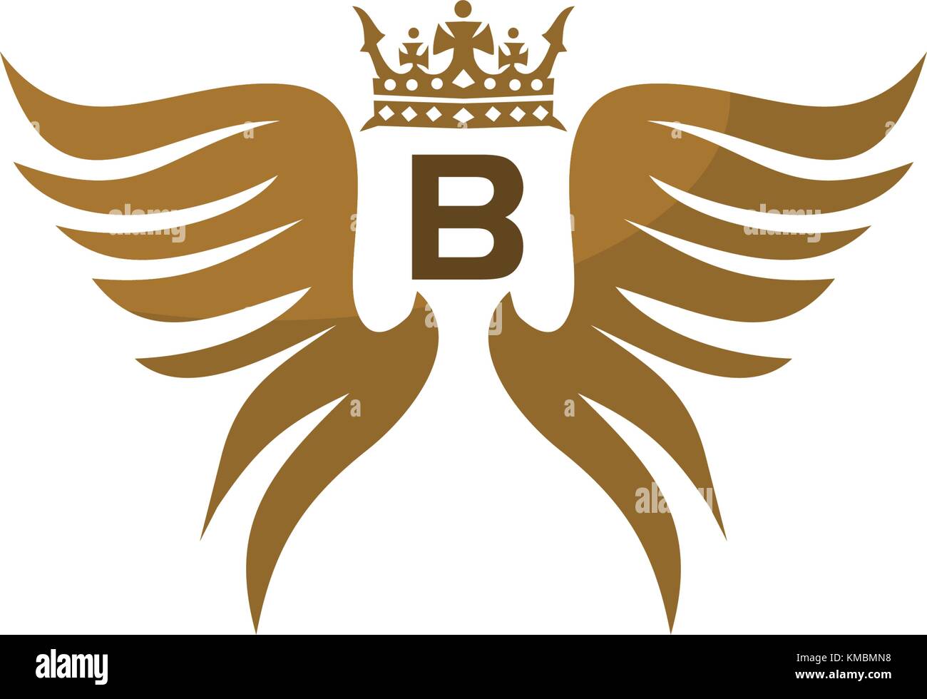 Wing Shield Crown Initial B Stock Vector Image & Art - Alamy