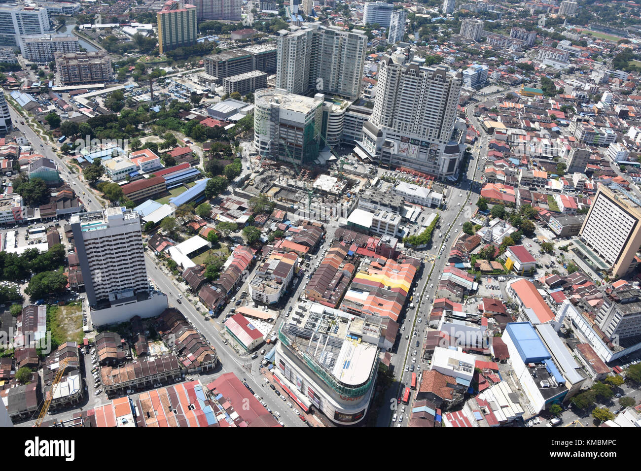 View of the harbour of George Town from the 66th Floor of the Komtar ...