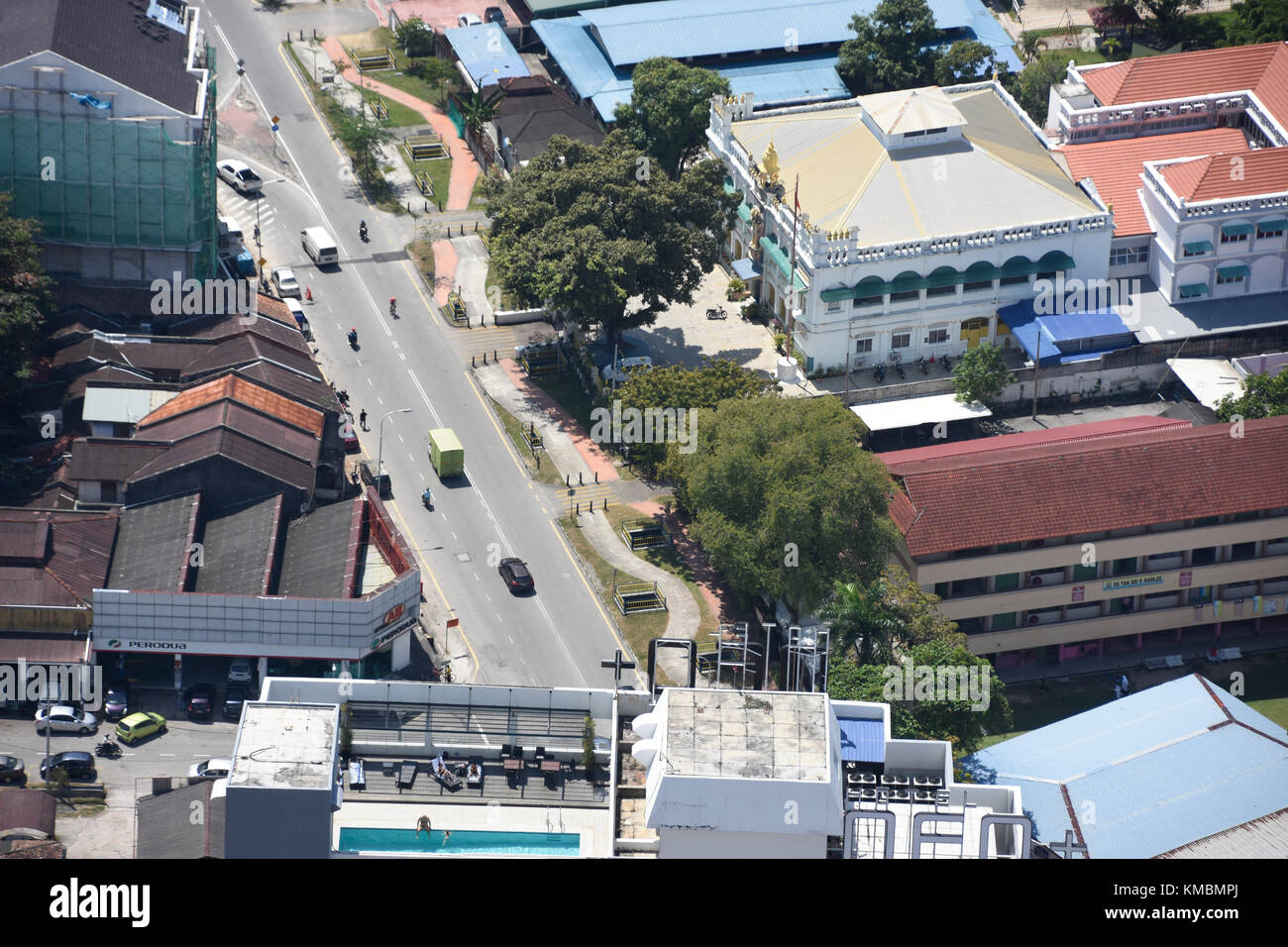 View of the harbour of George Town from the 66th Floor of the Komtar ...