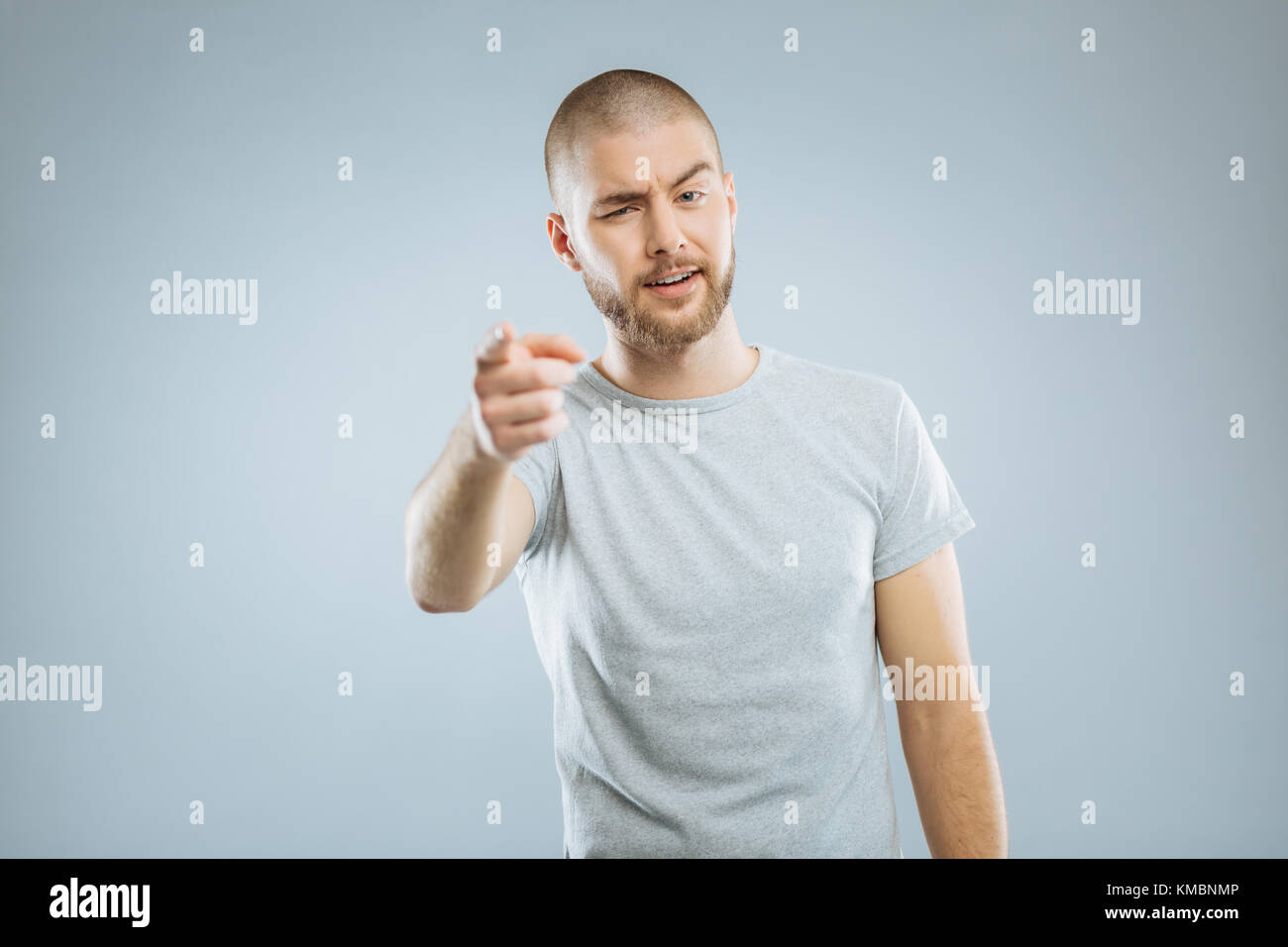 Attractive man pointing at you Stock Photo - Alamy