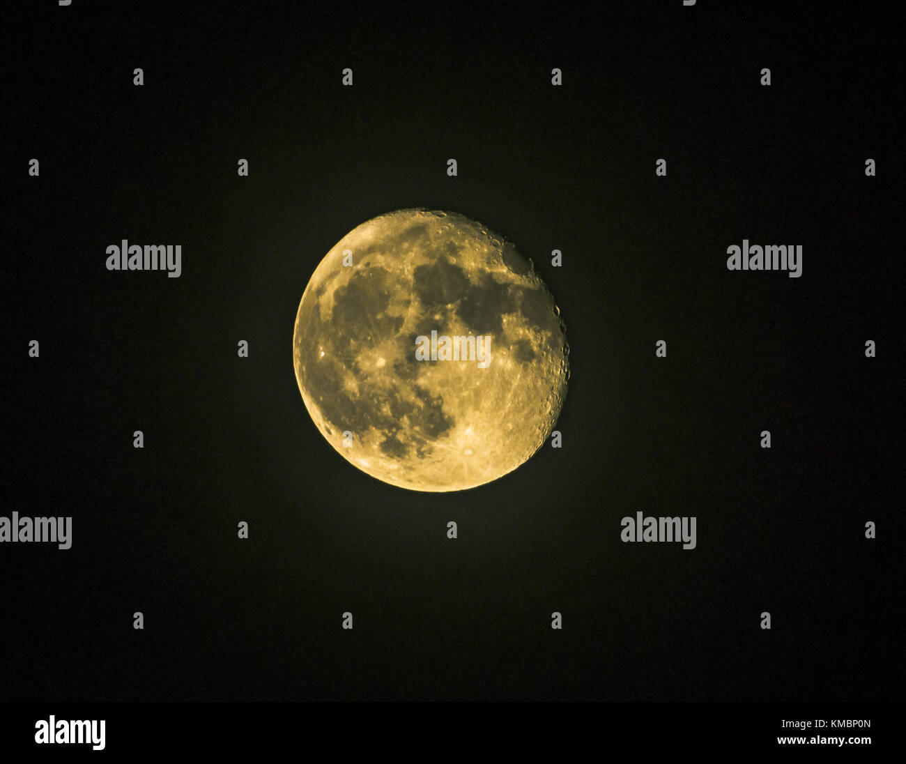 the moon in the sky, a black sky, sharp moon Stock Photo - Alamy