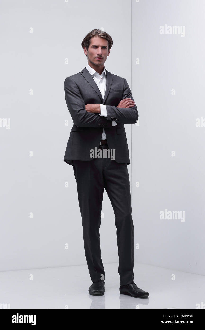 portrait of a serious business man Stock Photo - Alamy