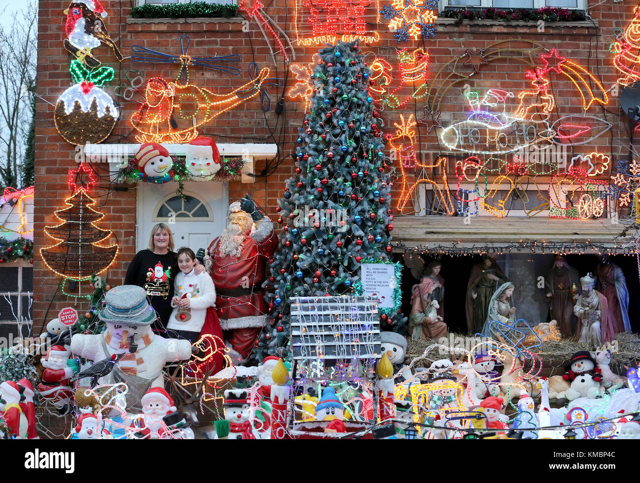 Lyn Farnes with her daughter Roni-Jo outside their home in Hove, East Sussex, which they ...