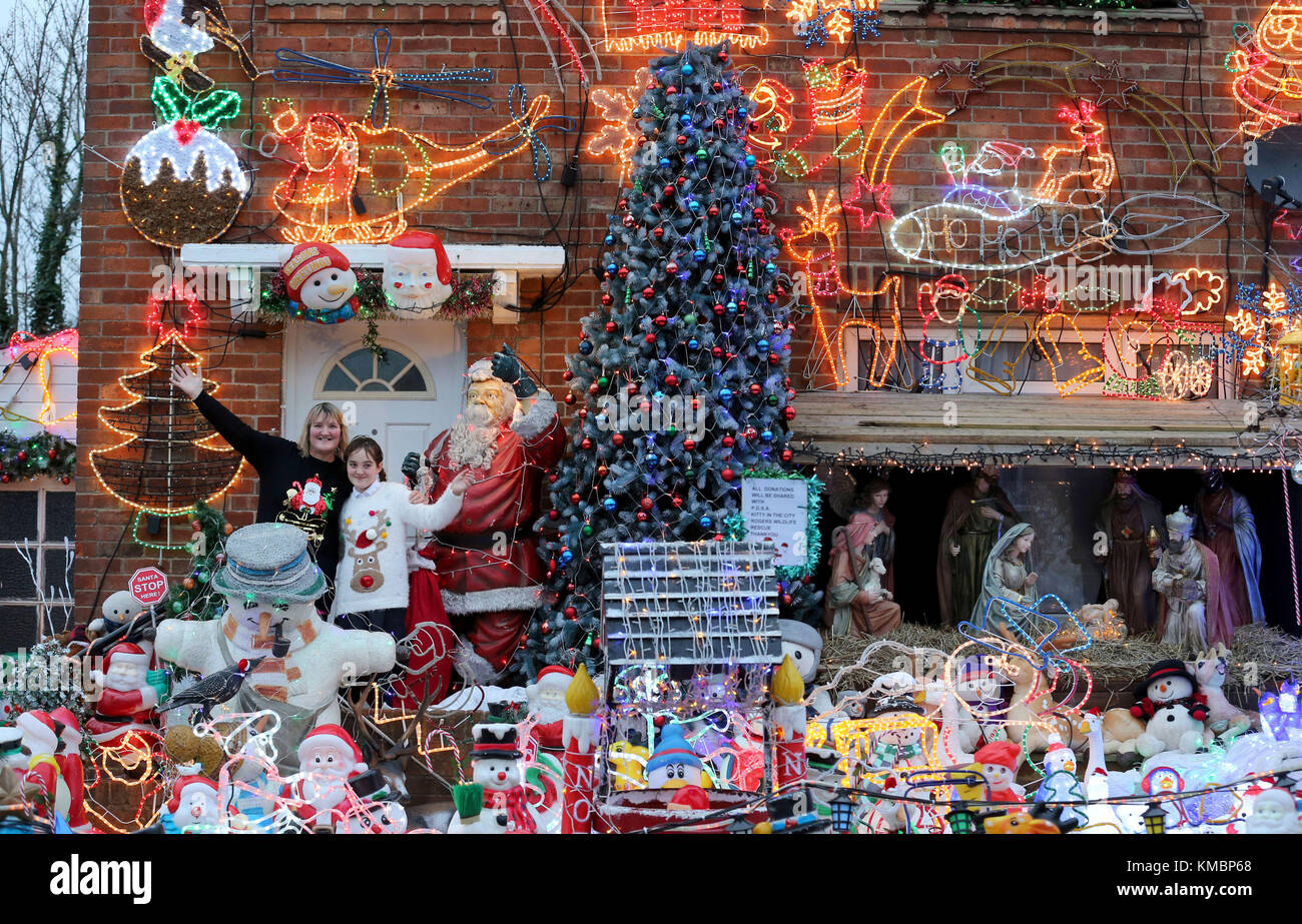Lyn Farnes with her daughter Roni-Jo outside their home in Hove, East Sussex, which they ...