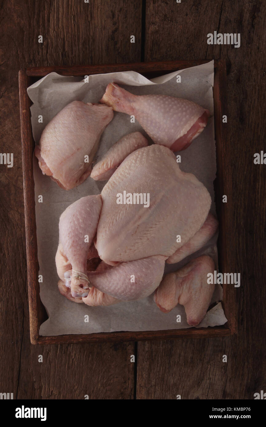 prepared raw chicken Stock Photo - Alamy