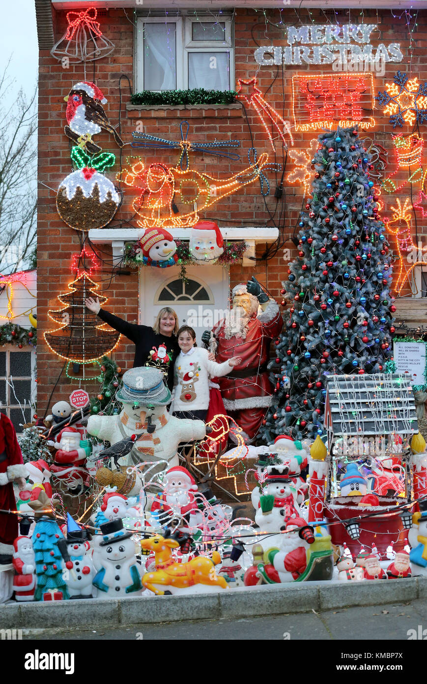 Lyn Farnes with her daughter Roni-Jo outside their home in Hove, East Sussex, which they ...