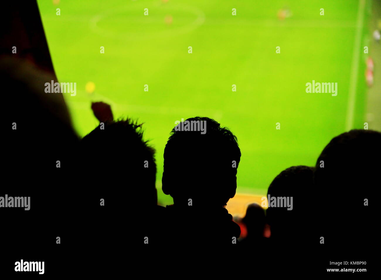 Spectators fans football Stock Photo - Alamy