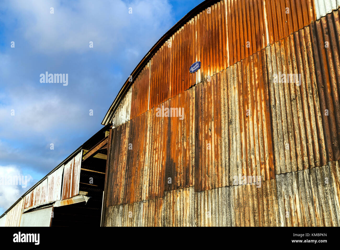 Devon Barn with rusty corragated sheets,A barn is an agricultural ...